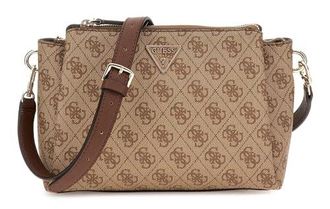 Guess Noelle Tri Compartment Crossbody Latte Logo/Brown