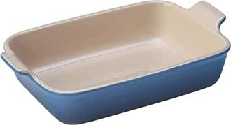 LE CREUSET Heritage Rechteckige Auflaufform, Steinzeug, 26 cm, 2.4 Liter, Marseille