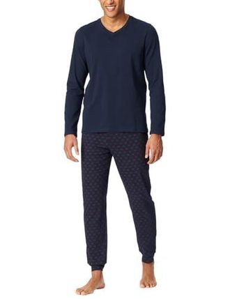 Schiesser Herren Schlafanzug Lang mit B&uuml;ndchen-Nightwear Set Ensemble de Pijama, Bourgogne 181922, 56 Hommes
