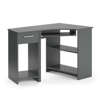Vicco Eckschreibtisch Odin, Winkelschreibtisch, Anthrazit, 83 x 76 cm Set mit PC-Schrank