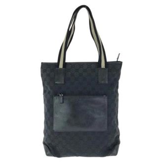 Gucci Pre-owned GG Canvas Leder Tote Bag - - Pre-owned - Damen - Schwarzk - ONE SIZE