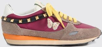 Valentino Garavani Stud Up Sneakers aus Leder und Nylon mit Butterfly-Stickerei