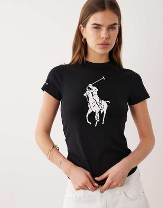 Polo Ralph Lauren T-shirt &agrave; manches courtes et grand logo embl&eacute;matique - Vert