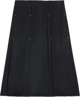Jil Sander Jupe pliss&eacute;e en viscose fluide - Femme - Jupes - Noir - Taille: 34 FR