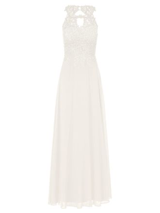 Apart Fashion APART Abendkleid aus Einer Plastischen Spitze und Chiffon, Creme, 46