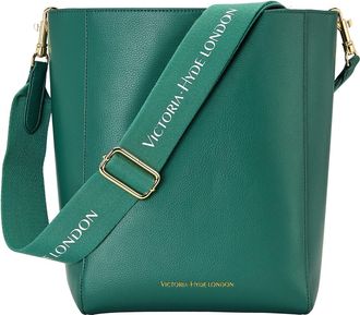 Victoria Hyde London Handtasche f&uuml;r Damen aus echtem PU-Leder Grosse Kapazit&auml;t Umh&auml;ngetasche f&uuml;r Damen zum Einkaufen und Arbeiten (Gr&uuml;n)