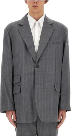 Helmut Lang Homme, Vestes, Gris, Taille: 3XS Blazer Oversize