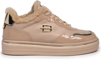 Baldinini Lackleder- und Leder-Sneaker - - Shoes - Damen - Rosa - 41 EU