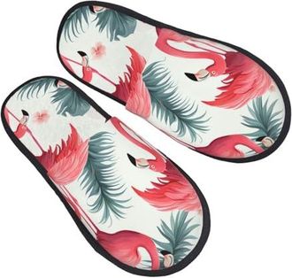 Generic Chaussons Motif Flamant Roses Portative Pantoufles Anti Odeur Slippers Pour Chambre Voyage De Camping M