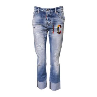 Dsquared2 Blaue Skinny Denim Jeans mit Logo - - Jeans - Damen - Blau - XS