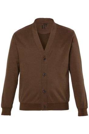 JP1880 Sweatjacke Sweatjacke V-Ausschnitt Knopfleiste bis 8 XL