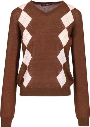 Max Mara Rundhalspullover - Bunt