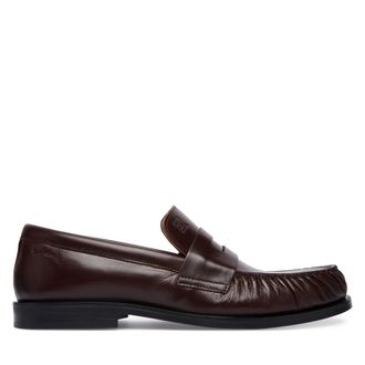 Calvin Klein Slipper Calvin Klein Ess Rubber Loafer Wr Pol Lth HM0HM02171 Dunkelbraun