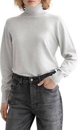 Scotch & Soda Damen Relaxed-fit Roll Neck Pullover Sweater, Light Grey Melange, L EU