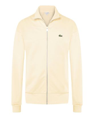 Lacoste Sweatjacke mit Zip kleinem Krokodil-Aufn&auml;her in