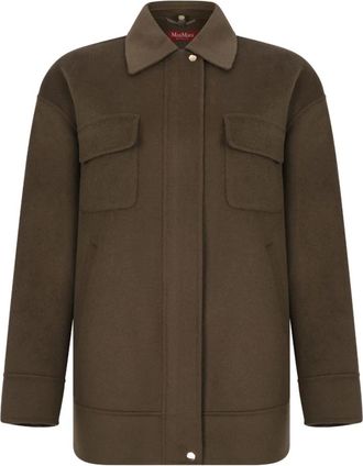 Max Mara Femme, Vestes, Vert, Taille: 34 FR Manteau 2-en-1 en laine et soie matelass&eacute;