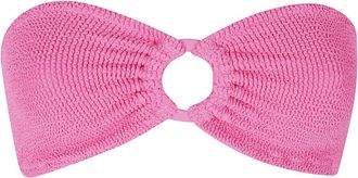 MC2 Saint Barth Femme, Maillots de bain, Rose, Taille: 38/40 FR Yulia Crinkle Bandeau Top