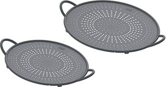 Kuhn Rikon Spritzschutz Silikon Set grau 2 Stk