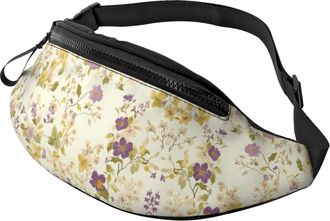 Generic Verstellbarer H&uuml;fttasche Beigefarbener Blumendruck Handytasche Tasche H&uuml;fttasche Lauftasche F&uuml;r Radfahren Aktivit&auml;ten Running 14X35Cm