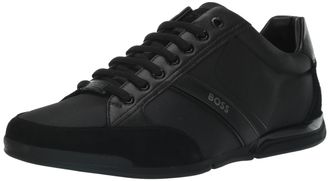 HUGO BOSS Hugo BOSS Herren Saturn Profile Low Top Sneaker Turnschuh, schwarz, 40 EU