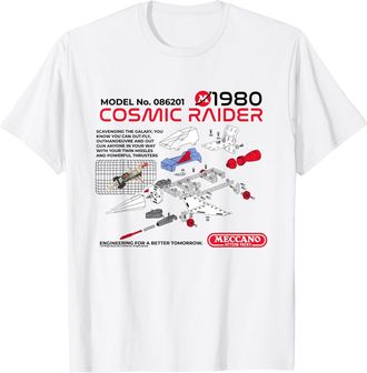Meccano Space Action Pack Modell Cosmic Raider Retro T-Shirt