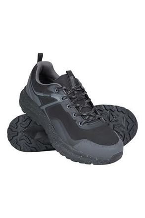 Mountain Warehouse Momentum Trail Chaussures de course imperméables pour homme - Baskets résistantes avec maille respirante et semelle rembourrée - Printemps/été, Noir, 