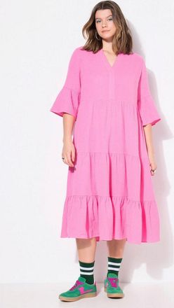 STUDIO UNTOLD Maxikleid Maxikleid A-Line Musselin Stehkragen Volants