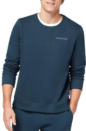 Chiemsee Sweatshirt Homme I Regular Fit Pull Homme Inscription & Petite &Eacute;tiquette en Silicone I Sweatshirt Sportif Homme en Coton Bio pour Loisirs et Sport I 3