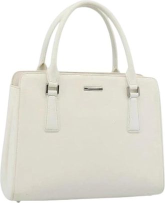 Burberry Sac &agrave; main vintage doccasion - Femme - Pre-owned - Blanc - Taille: ONE Size