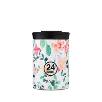 24 Bottles 24 Bottles Travel Tumbler Isolierbecher aus lebensmittelechtem Edelstahl in der Farbe Little Buds, 350ml