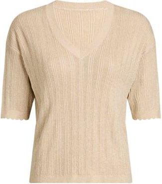 Vila Pull col V en maille iris&eacute;e