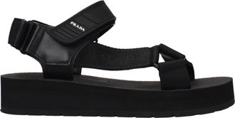Prada Femmes Sandales noires en tissu