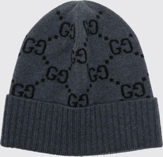 Gucci Bonnet beanie en cachemire avec monogramme GG jacquard et bord c&ocirc;tel&eacute;