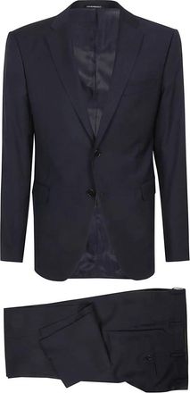 Emporio Armani Homme, Costumes, Bleu, Taille: XL Costume crois&eacute; en laine