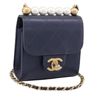 Chanel Sac bandouli&egrave;re mini vintage doccasion - Femme - Pre-owned - Bleu - Taille: ONE Size