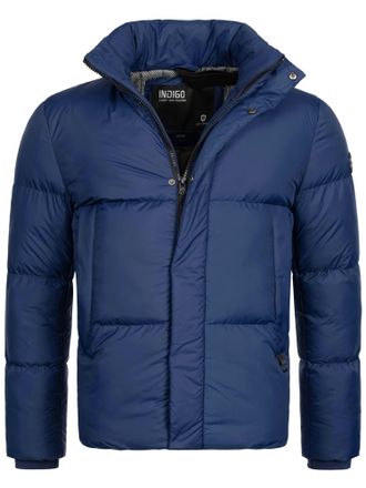 Indicode Herren Lanse Winterjacke mit Stehkragen | Herrenjacke Jacke Steppjacke M&auml;nner Navy, XL