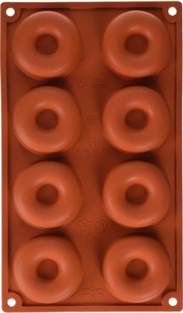 Martellato 8 Figur Savarinform, Tablett, 65 x 21 mm, Silikon, Braun, 17,5 x 30 x 30 cm