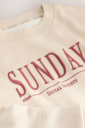 Next Sweatshirt Lang&auml;rmeliges Sweatshirt, Sunday (1-tlg)