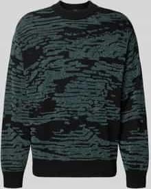 Boss Orange by Hugo Boss Regular Fit Strickpullover mit grafischem Jacquard-Muster Modell Andscape