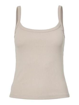 Pieces Strap Top Pcmay JRS Noos BC Haut à Bretelles, Gris argenté, M Femmes