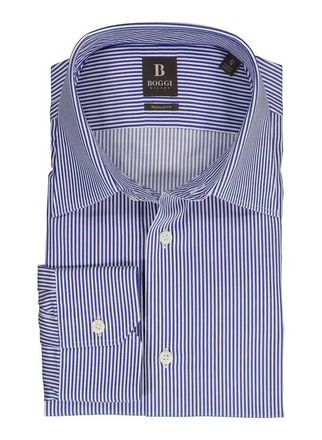 Boggi Milano Herren Hemd blau Baumwolle