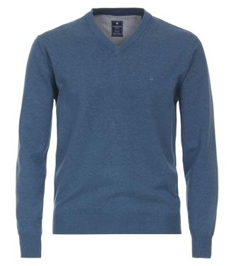 Redmond Herren Pullover mit V-Ausschnitt (600), Gr&ouml;&szlig;e:XXL, Farbe:Blau (121)