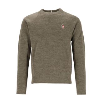 Moncler Wollpullover mit Rundhalsausschnitt - - Knitwear - Herren - Grau - M
