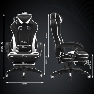Woltu Gaming Stuhl, B&uuml;rostuhl Ergonomisch mit Lendenkissen, Atmungsaktiv Gaming Chair, Gamer Stuhl 150 kg Belastbarkeit, Gaming Sessel mit Gro&szlig;e