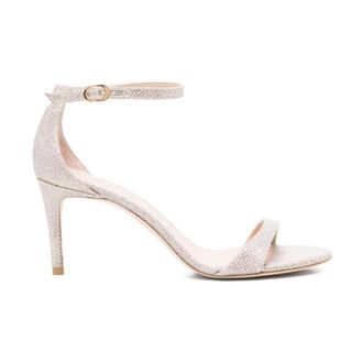 Stuart Weitzman Femme, Chaussures, Gris, Taille: 38 1/2 EU Chaussures plates &agrave; talon aiguille dor&eacute;