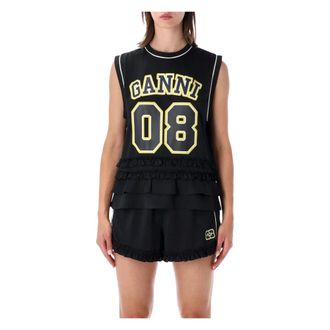Ganni Damen, Oberteile, Schwarzk, MGr&ouml;&szlig;e