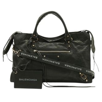 Balenciaga Pre-owned Classic City Leather 2way Bag - - Pre-owned - Damen - Schwarzk - ONE SIZE