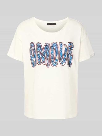 Oui T-Shirt mit Strasssteinbesatz