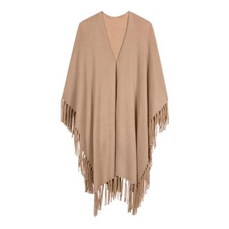 Luisa Cerano Cape - - Jackets - Damen - Beige - ONE SIZE
