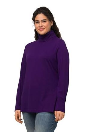 Ulla Popken T- Shirt Basique, Violet Profond, 56-58 Femme